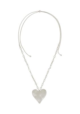 Wonderly LONG ADJUSTABLE PULL CHAIN HEART PENDANT NECKLACE | Belk