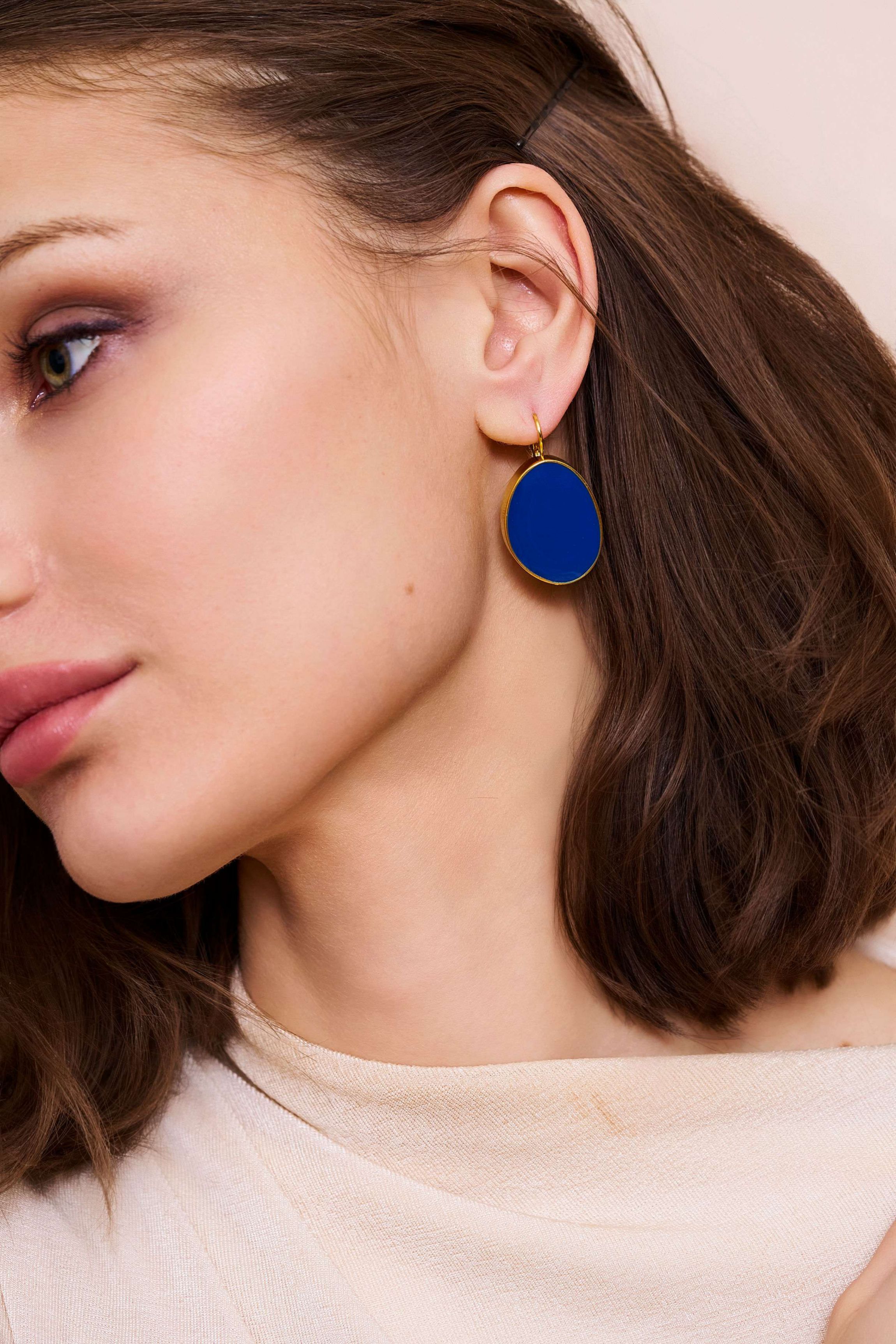Kenneth Jay Lane Kidney Euro-Wire Earrings | Belk