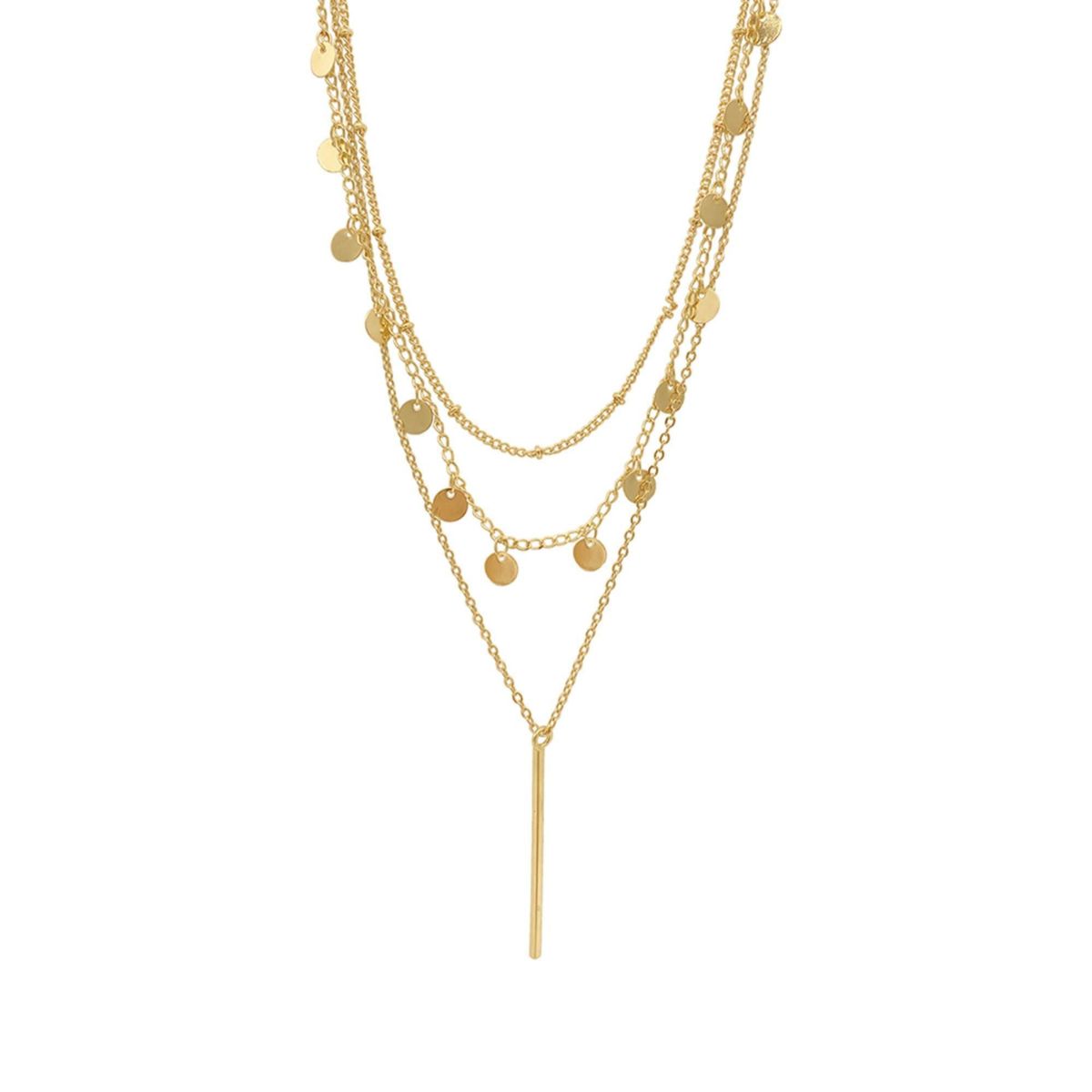 Adornia Tarnish Resistant 14k Gold Plated Triplet Confetti and Bar ...