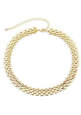 Adornia 14k Gold Plated Grid Chain Necklace | Belk