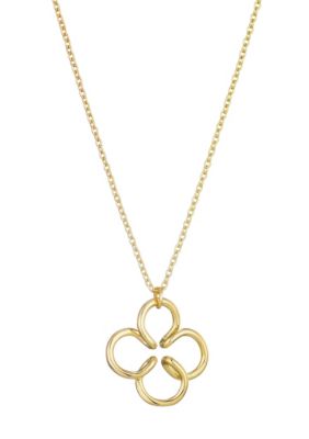 Adornia 14k Gold Plated Wire Clover Necklace | Belk