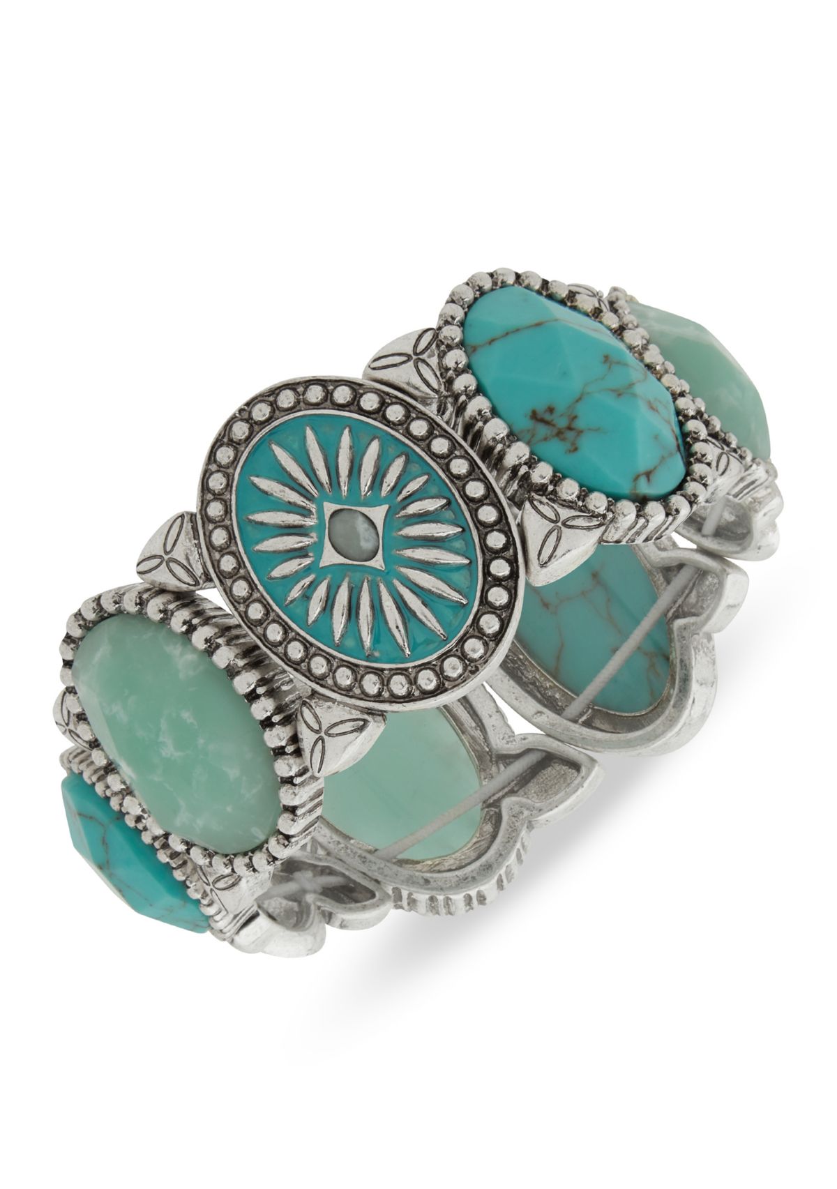 Lainey Wilson Two Tone Turquoise Tone Bead Flex Cuff Bracelet | Belk