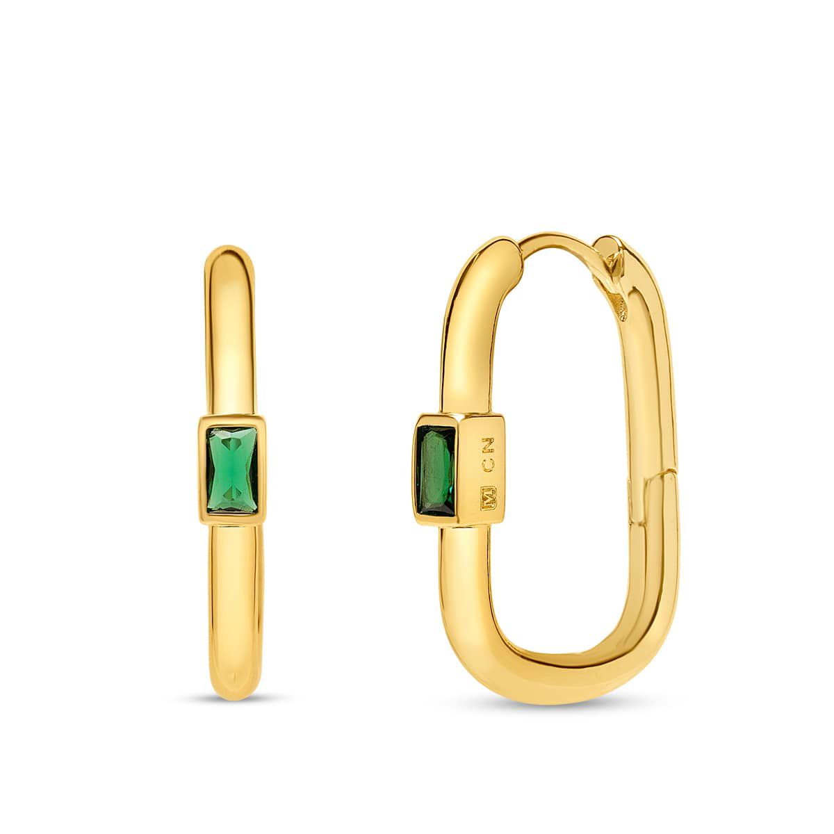 Bruno Magli Daniela Gold Earrings, Smeraldo | Belk