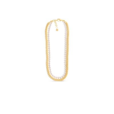 Martha Stewart Pearl and Curb Chain Necklace In Gold, 24 Inches For ...