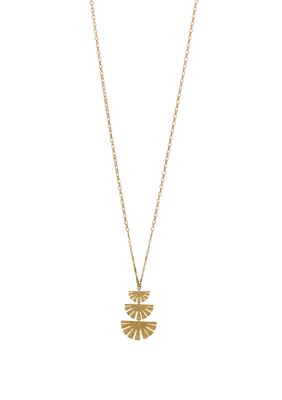 Belk Gold Tone 32'' Triple Graduated Fan Pendant On Chain Necklace | belk
