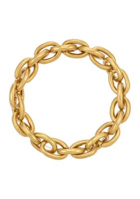 Belk Gold Tone Chain Link Stretch Bracelet | belk
