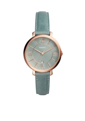 Fossil® Women's Jacqueline Sage Green Leather Watch | belk