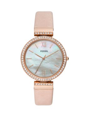 Fossil® Rose Gold-Tone Stainless Steel Madeline Three-Hand Blush ...