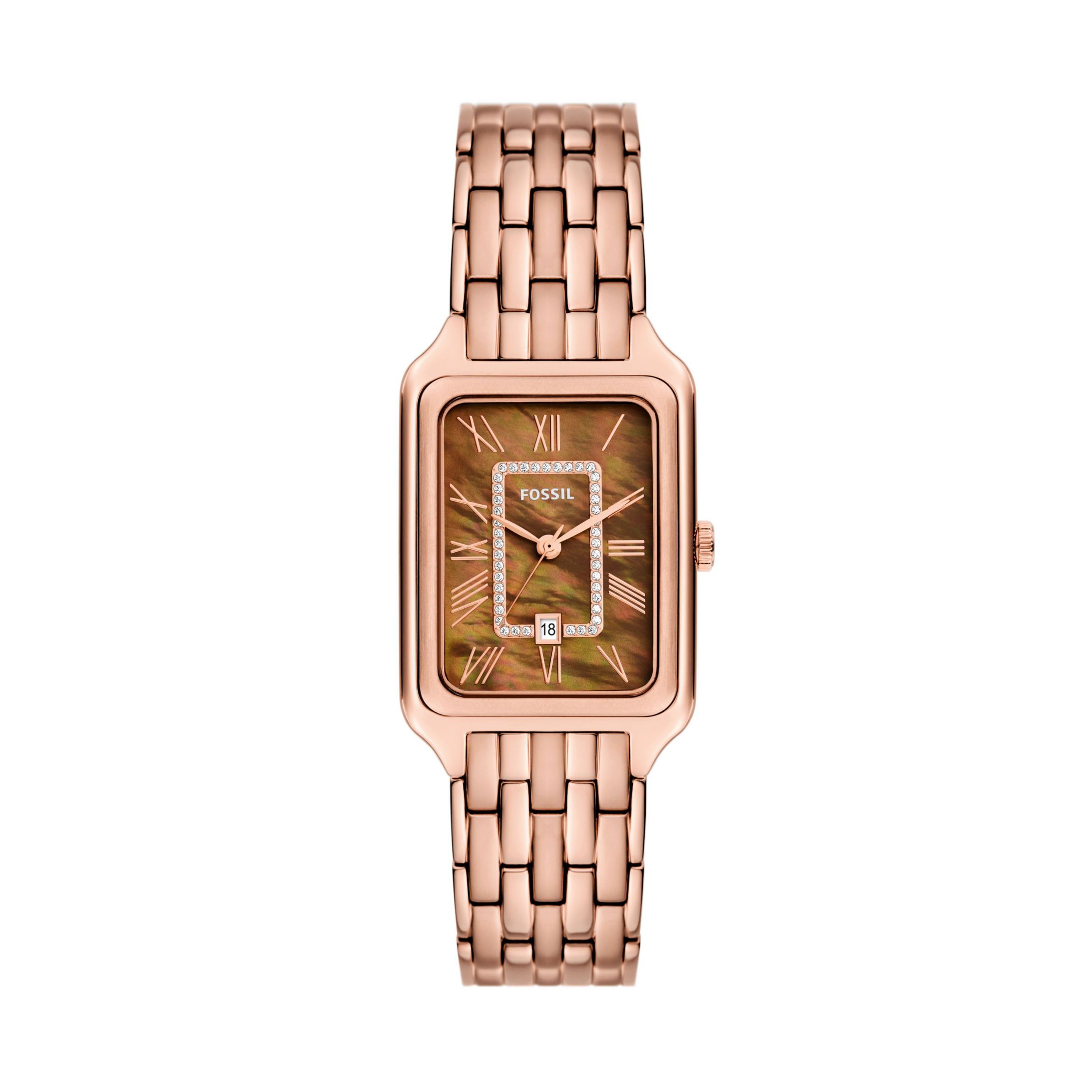 Fossil® Raquel Three-Hand Date Rose Gold-Tone Stainless Steel Watch | Belk
