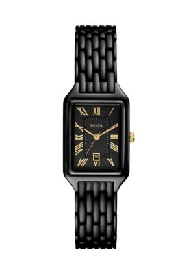 Fossil® Black Rectangle Watch | belk