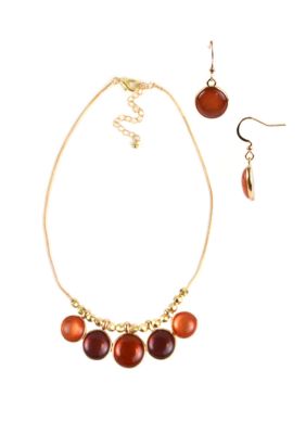 Belk Gold Tone Necklace and Earring Set | belk