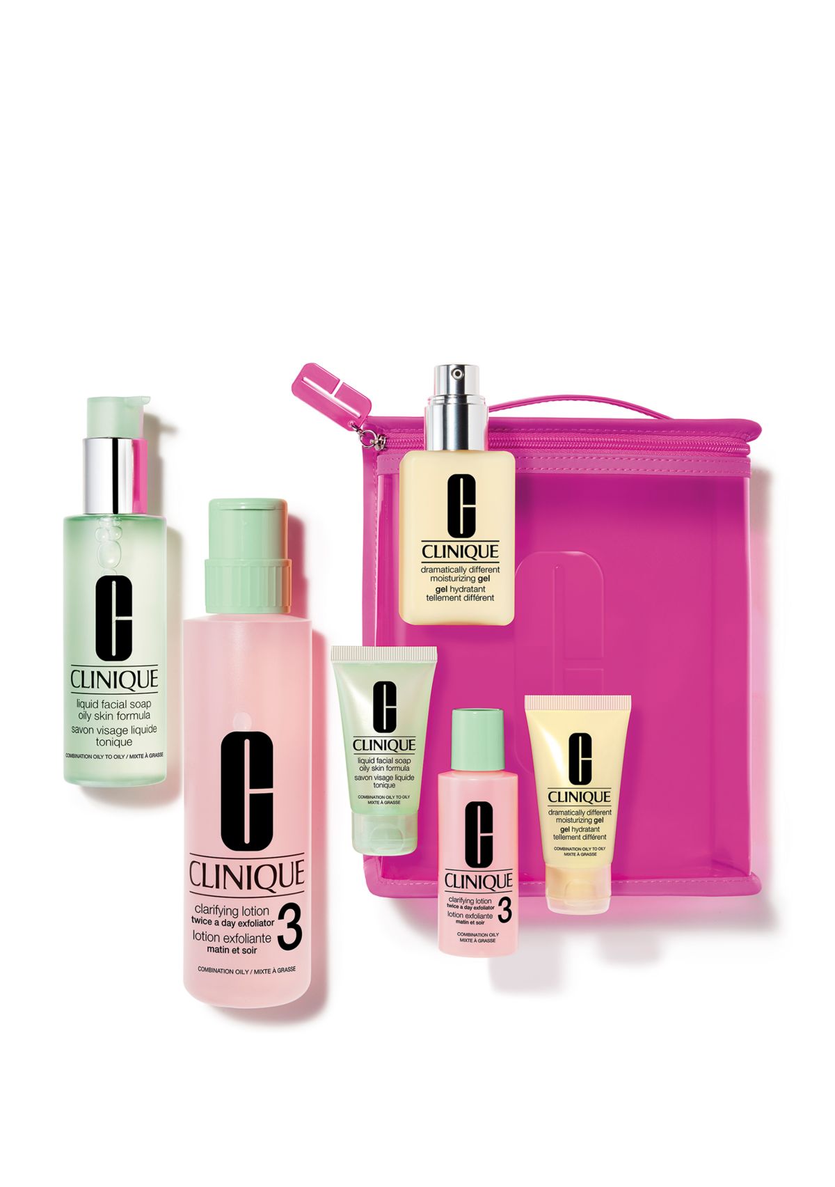 Clinique Great Skin Home and Away Set For Oilier Skin-$97 Value! | Belk