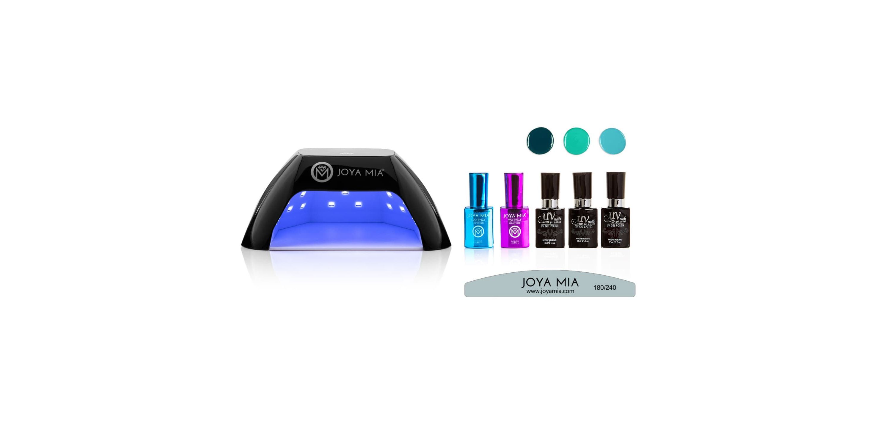 Joya Mia Gel Polish Starter 7-Piece Kit with LED Lamp and 3 Colors ...