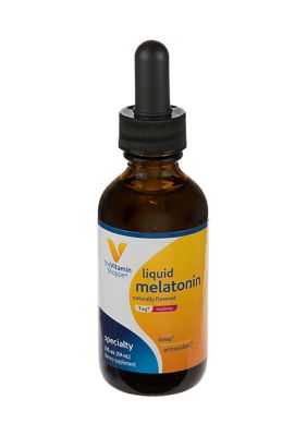 The Vitamin Shoppe® Liquid Melatonin - Natural Raspberry Flavor - 1 MG ...