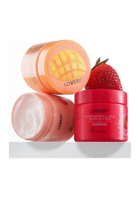 Lovery Whipped Body Butter Creams in Mango, Pink Grapefruit, Strawberry ...