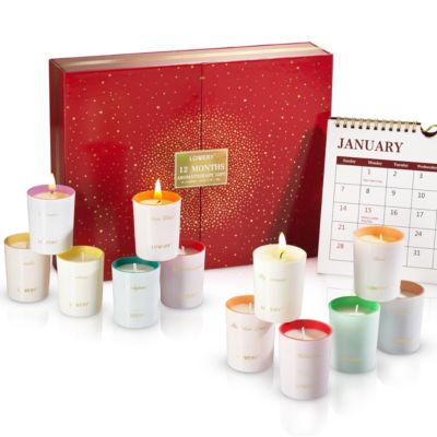 Lovery 15-Pc. Candle Gift Set with 12 Scented Home Candles, Calendar ...