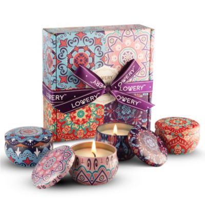 Lovery 4-Pc. Travel Candle Gift Set - Coconut, Vanilla, Lavender ...