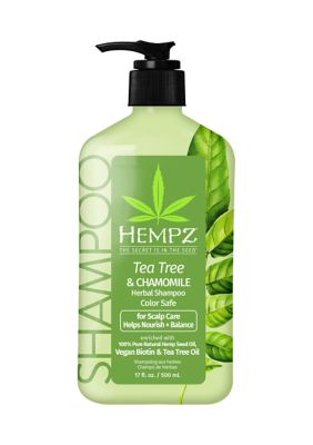 Hempz Tea Tree & Chamomile Herbal Shampoo with Vegan Biotin & Tea Tree ...