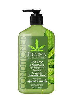 Hempz Tea Tree & Chamomile Herbal Conditioner with Vegan Biotin & Tea ...