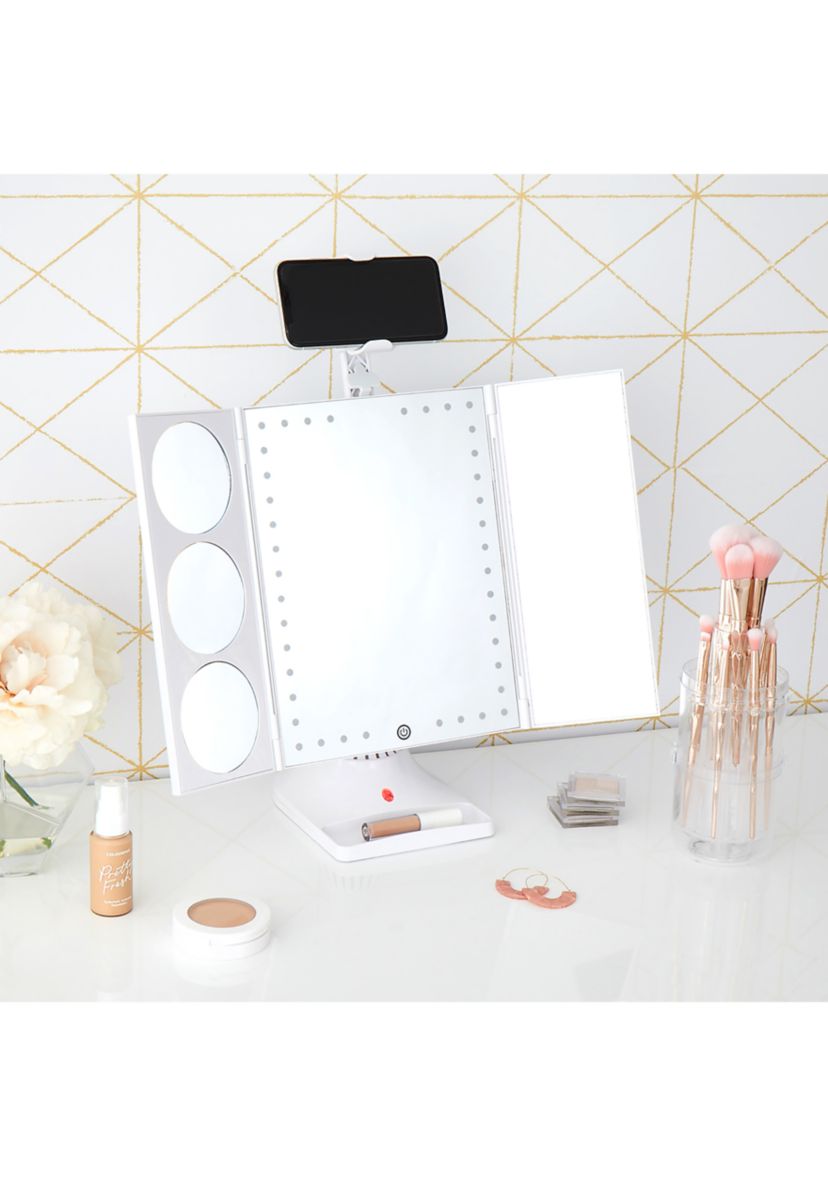 GloTech LED Mirror with Phone Holder and Speaker | Belk