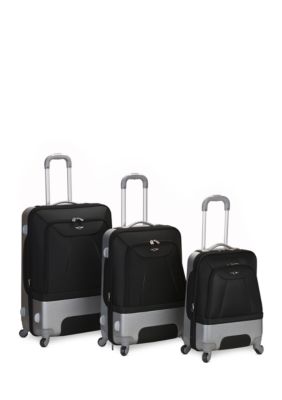 Rockland 3 Piece Rome Hybrid Spinner Luggage Set | belk