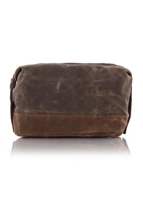 CB STATION Waxed Canvas Top Zip Dopp Kit | belk