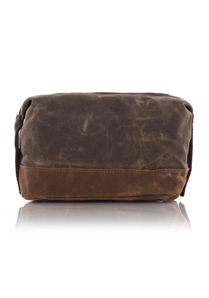 CB STATION Waxed Canvas Top Zip Dopp Kit | Belk