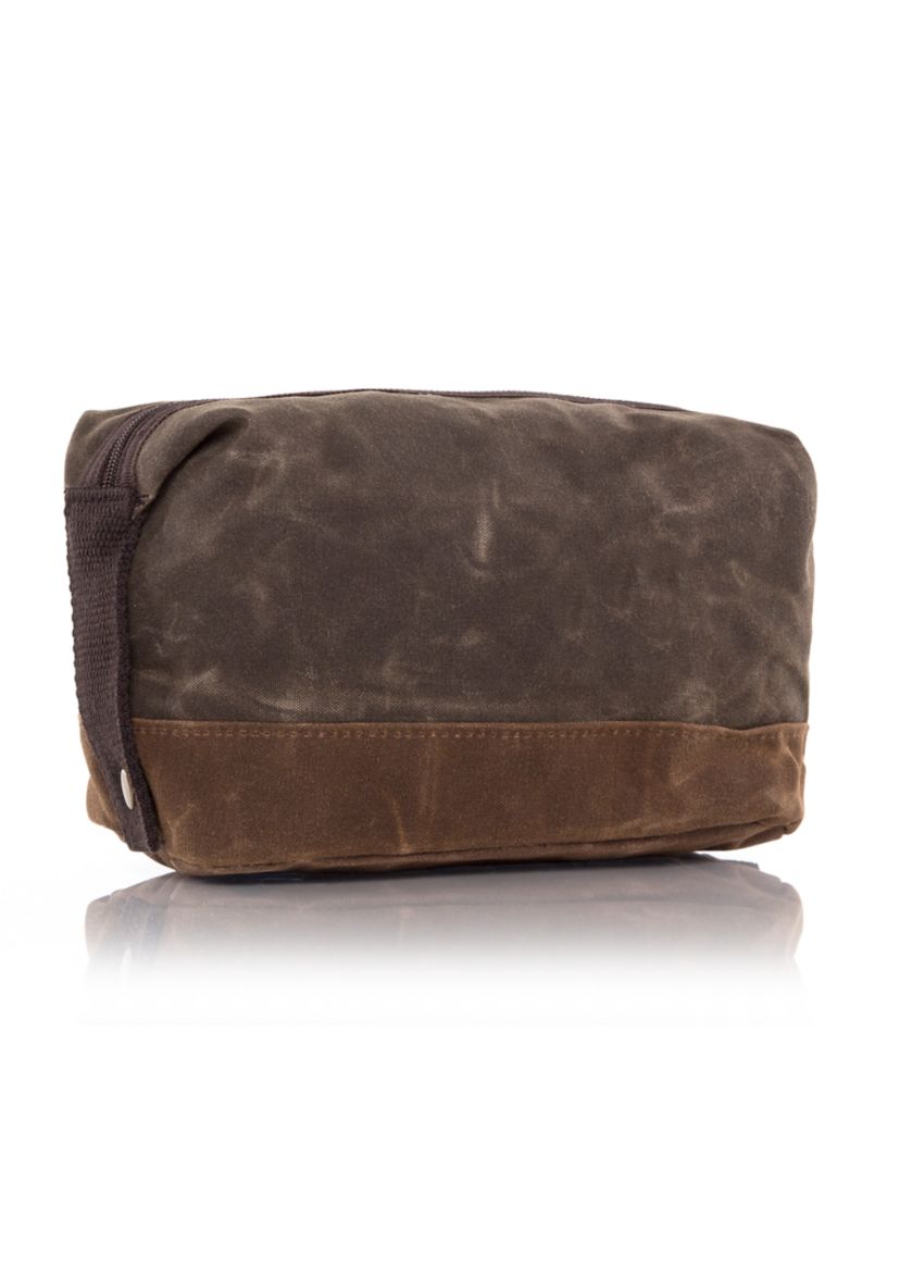 CB STATION Waxed Canvas Top Zip Dopp Kit | Belk