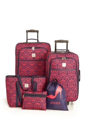 Modern. Southern. Home.™ Damask Scroll 5-Piece Luggage Set | belk