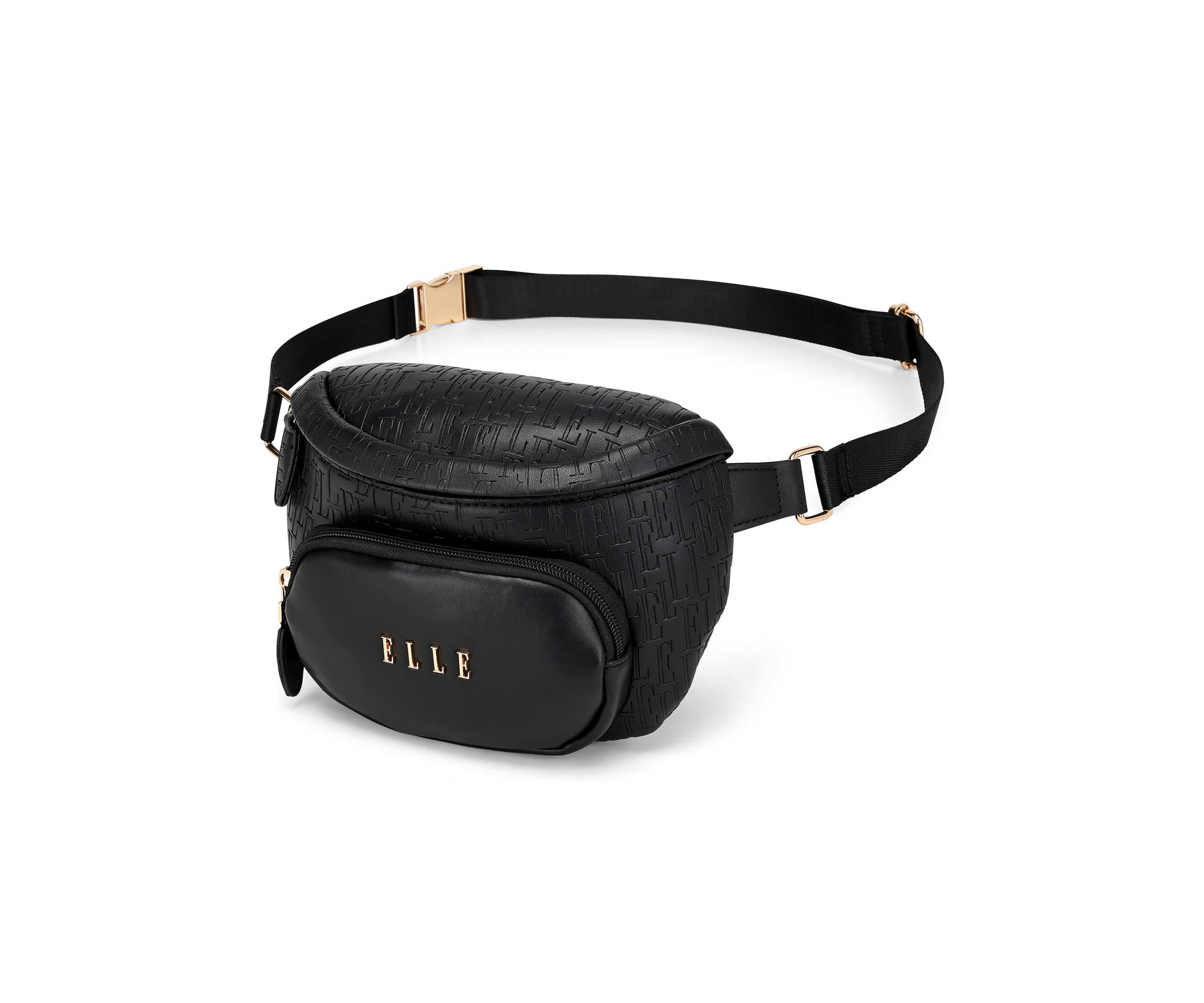 ELLE Wayfarer 1.8L Vegan Leather Monogram Sling | Belk