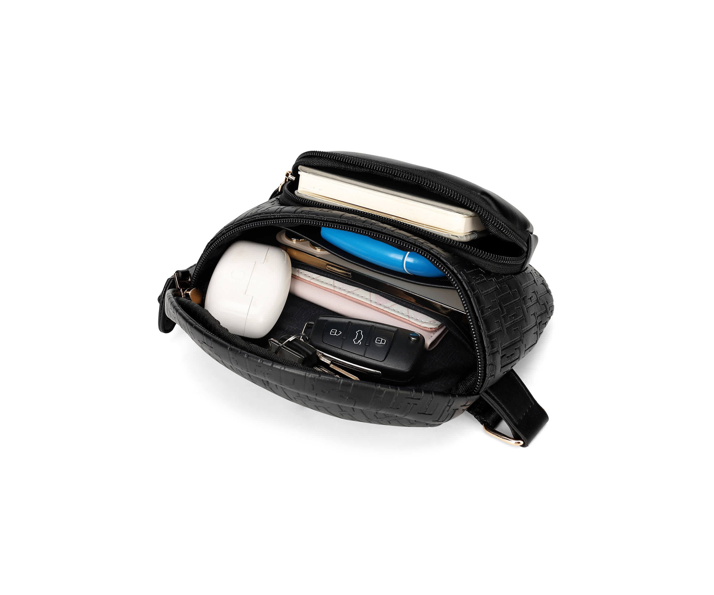 ELLE Wayfarer 1.8L Vegan Leather Monogram Sling | Belk