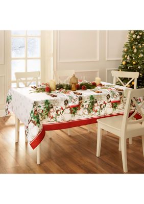 Elrene Snowman Winterland Holiday Snowflake Rectangle Tablecloth | belk