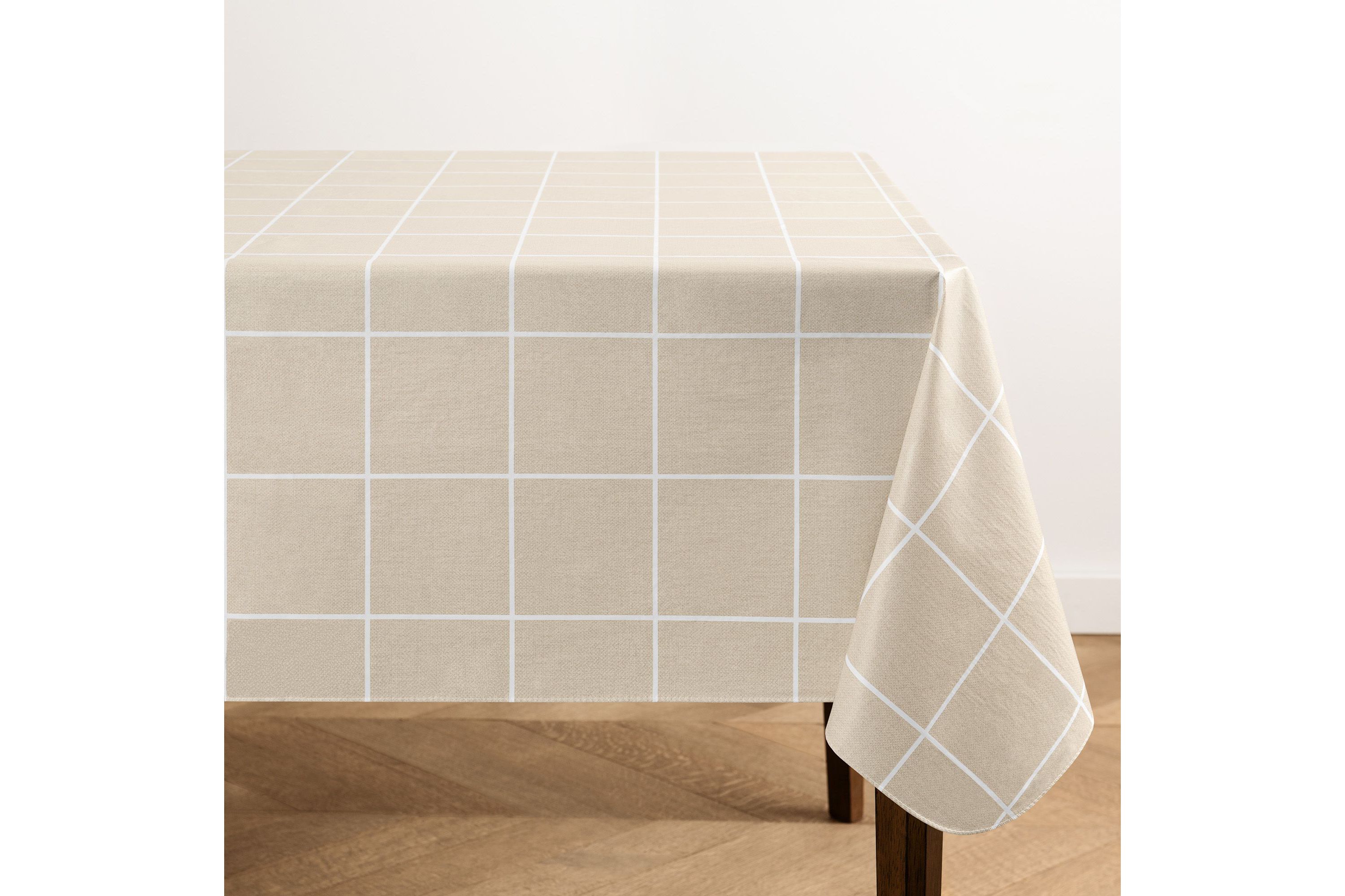 Elrene Windowpane Plaid Grid Printed Vinyl Indoor/Outdoor Tablecloth ...