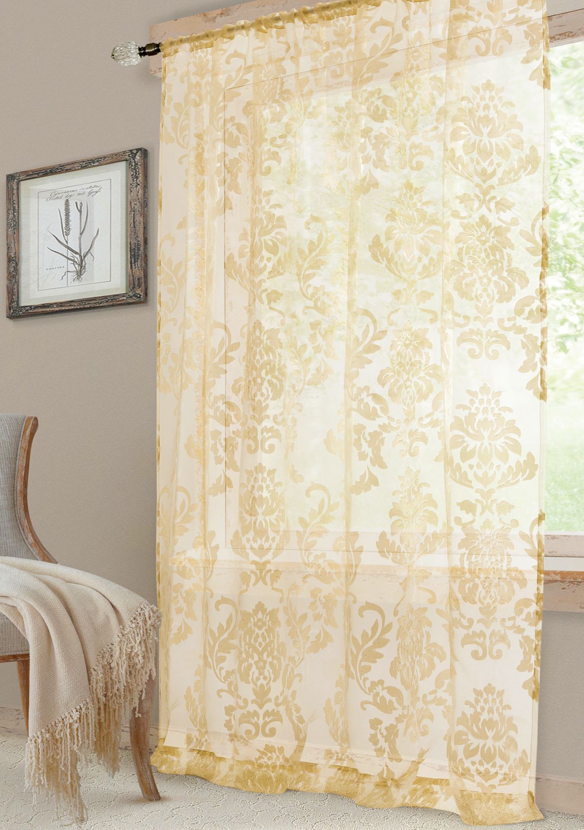 Elrene Valentina Sheer Single Window Panel | Belk