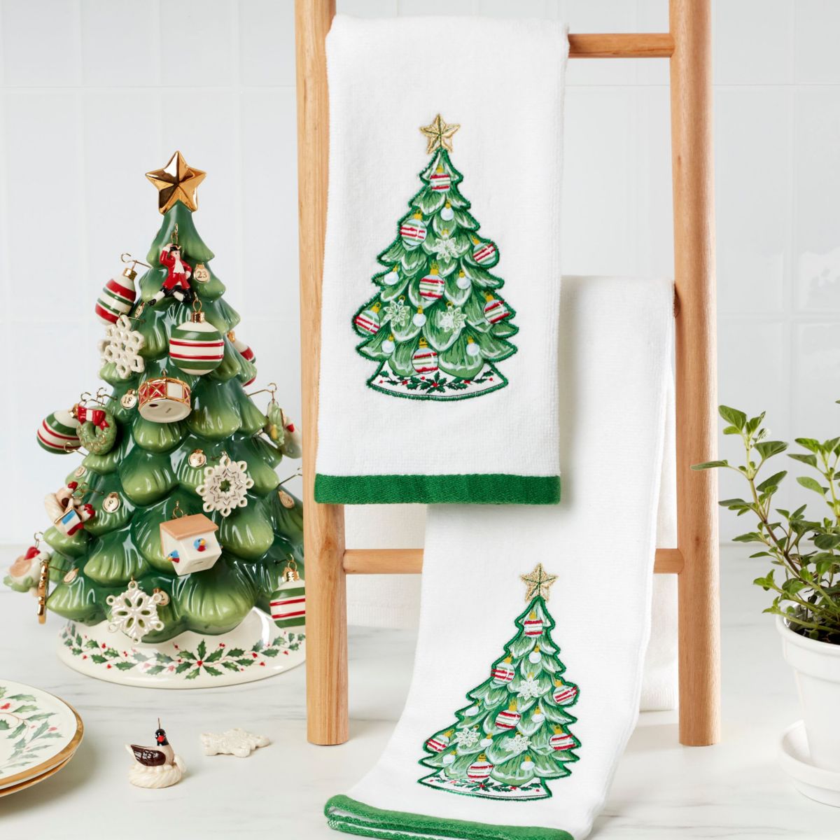 Lenox Advent Tree Kitchen Towels, Set of 2 | Belk