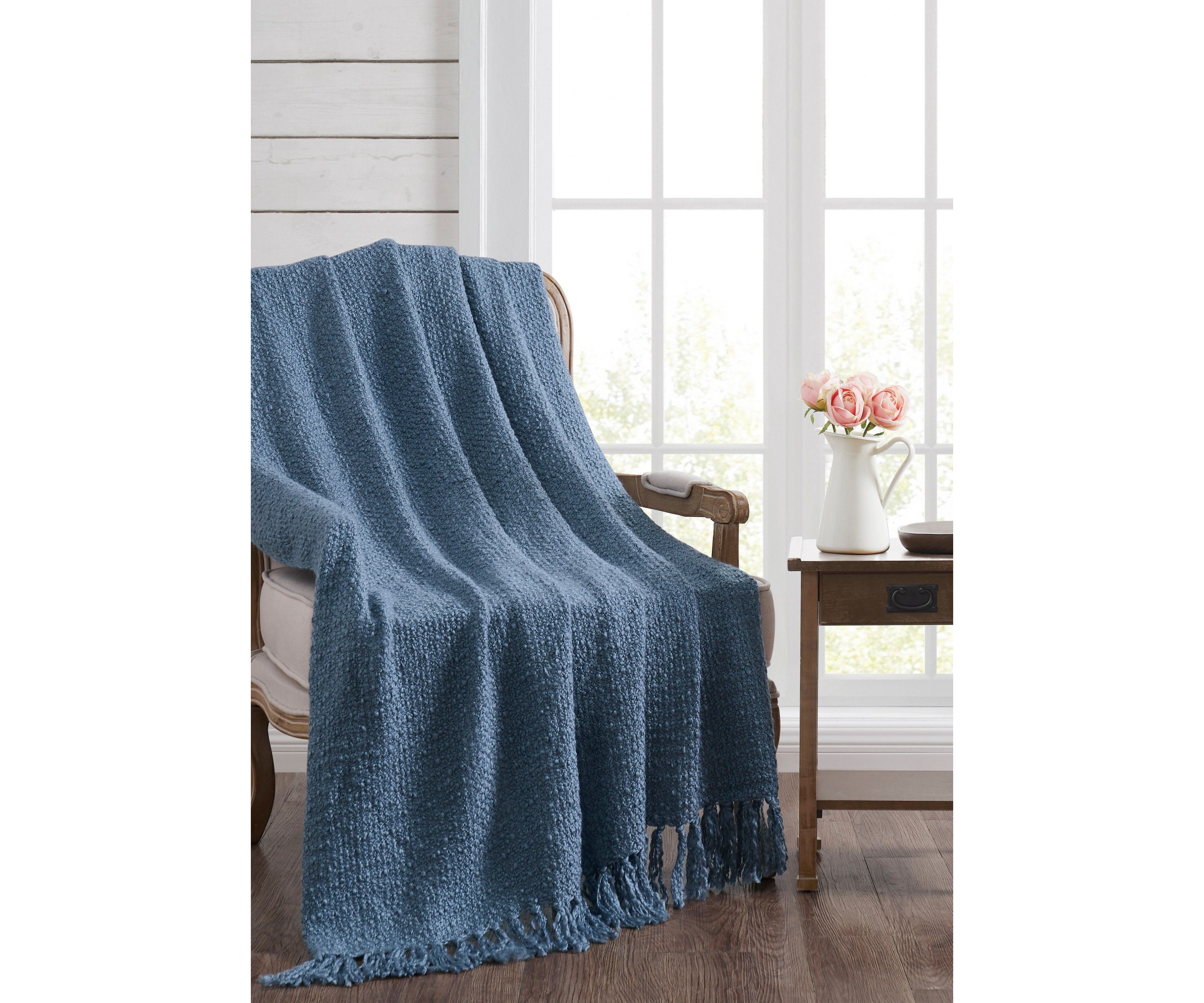 The Farmhouse by Rachel Ashwell Textured Tassel Throw Blanket | Belk