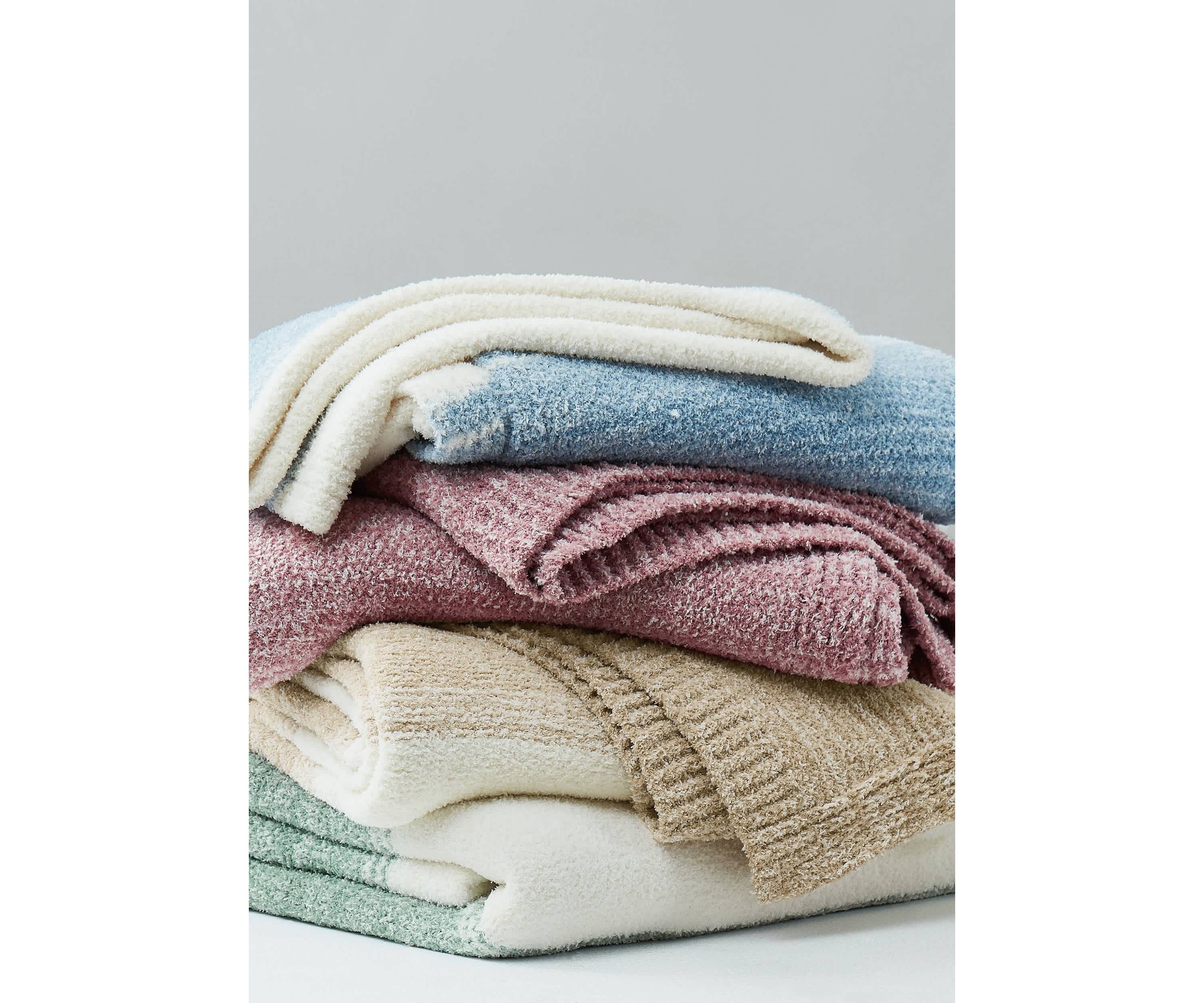 Brooklyn Loom Brooklyn Loom Feathered Ombre Blue 50x70 Throw | Belk