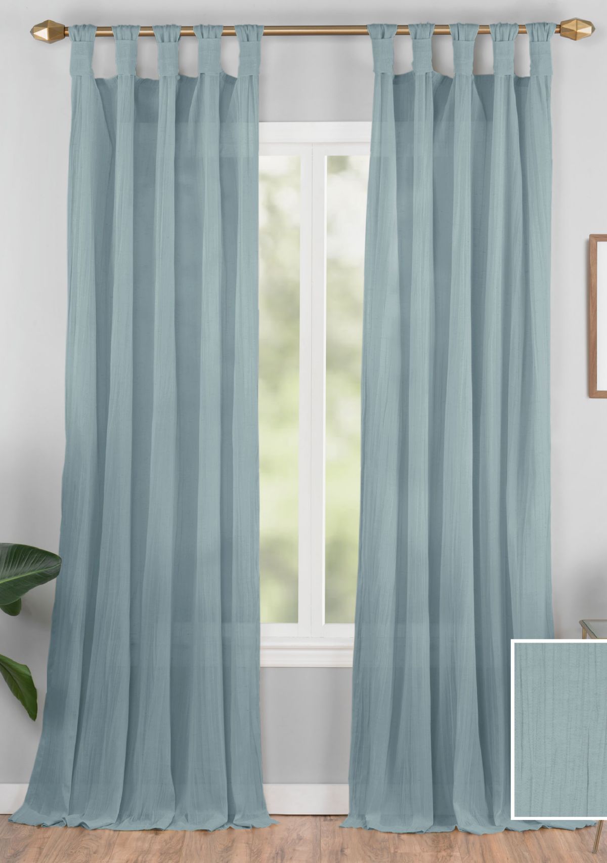 Vue Elements Priya Tab Top Window Curtain | Belk