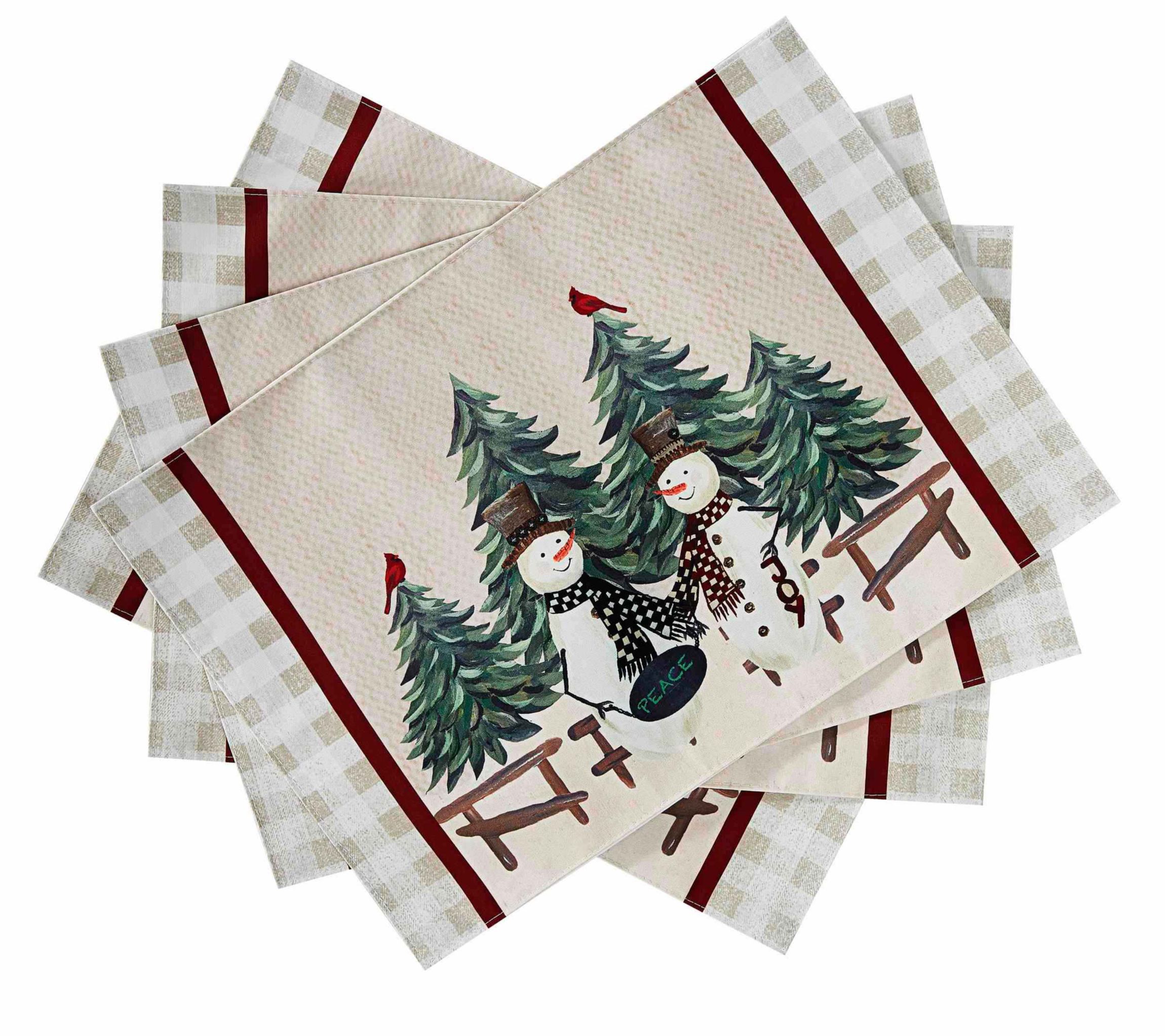 Avanti Country Snowman 4-pc. Placemats | Belk