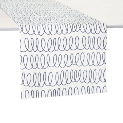 kate spade new york® In The Loop Joy Dot Blue Table Runner | Belk