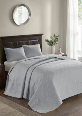 Madison Park Quebec 3-Piece Grey Bedspread Set | belk