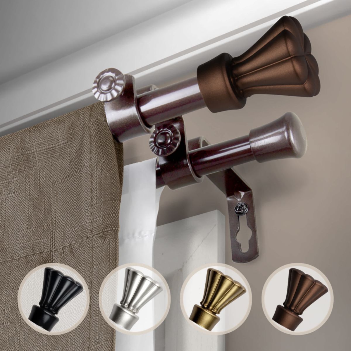 Rod Desyne 5/8" Nisha Double Curtain Rod | Belk