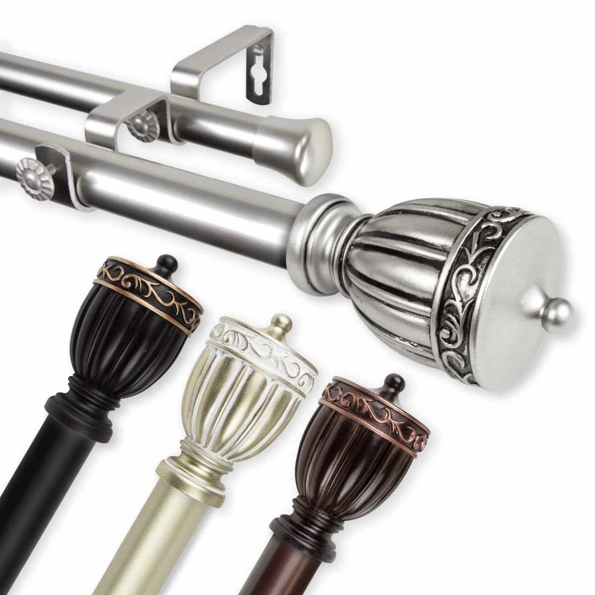Rod Desyne Debussy Expandable Double Curtain Rod | Belk