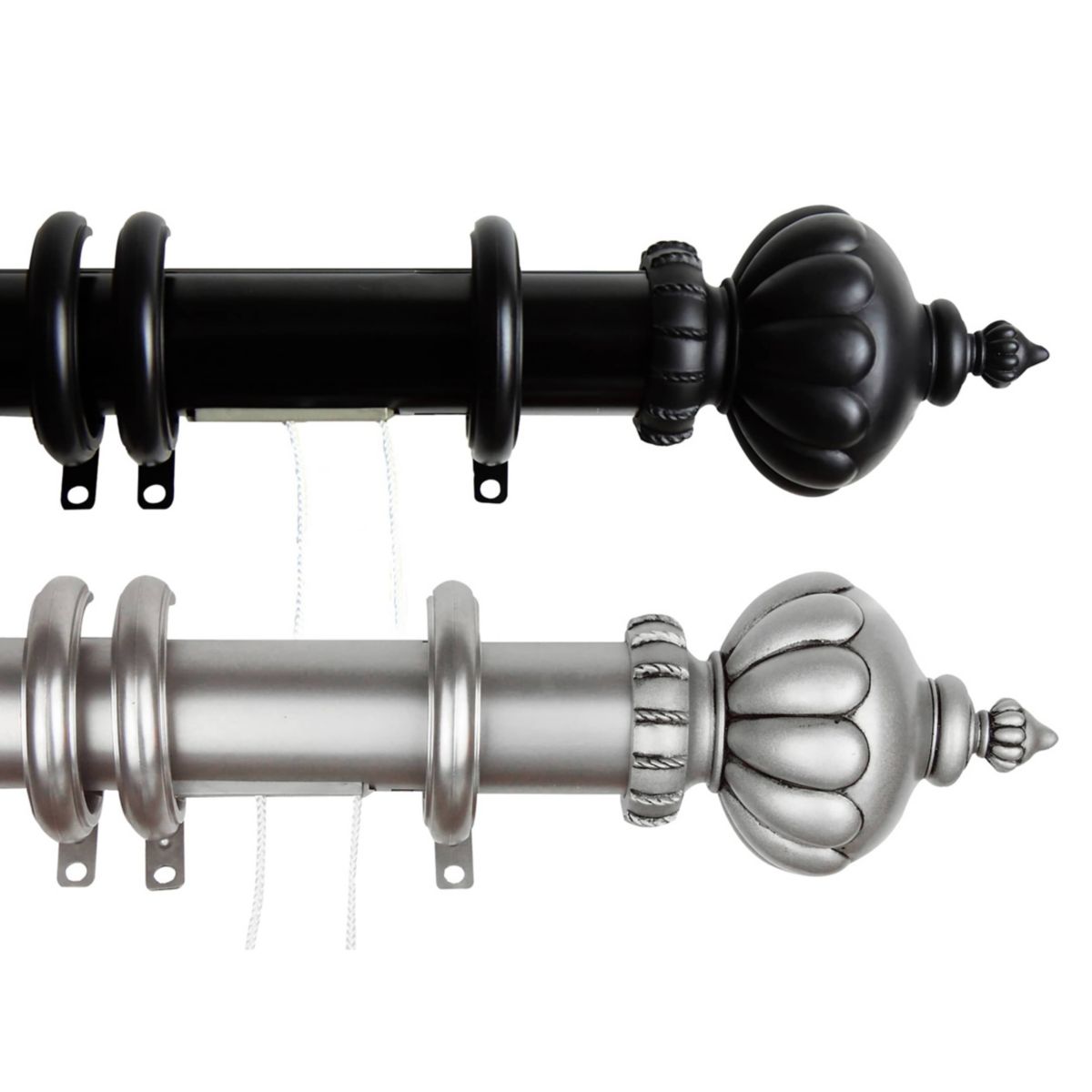 Rod Desyne Decorative Traverse Rod with Rings Imperial Finial | Belk