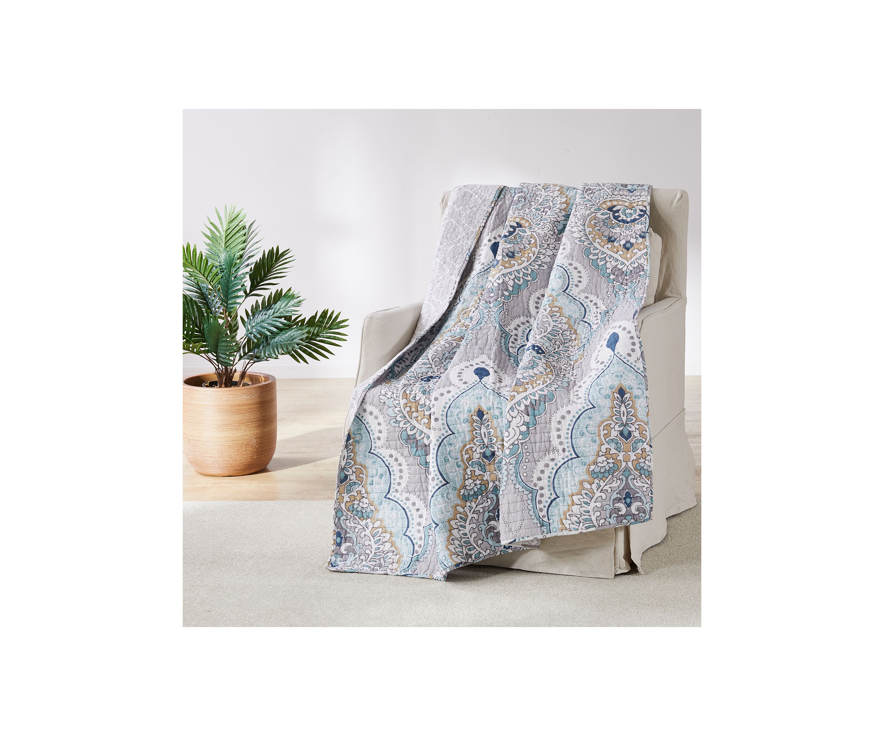 Levtex Home Olyria Coral Quilted Throw | Belk