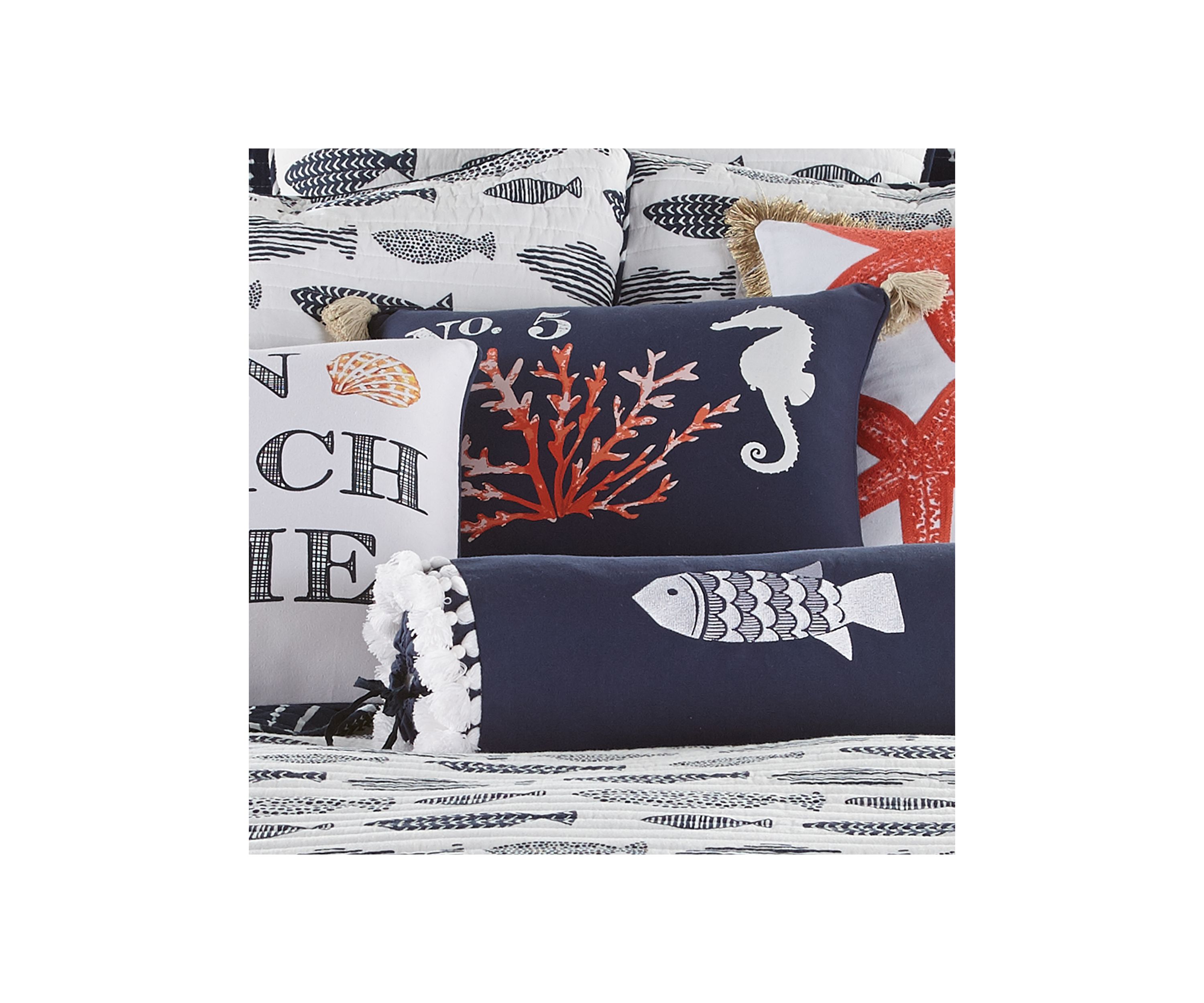 Levtex Home Bakio Coral Pillow | Belk