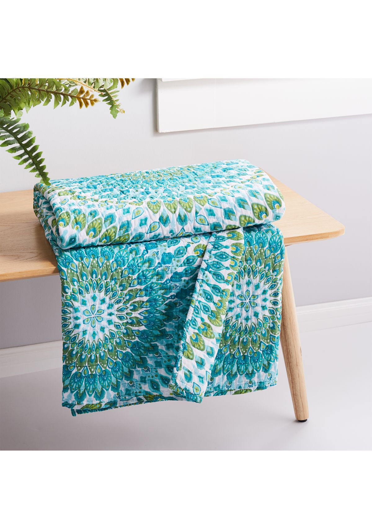 Levtex Home Mirage Teal Quilted Throw | Belk