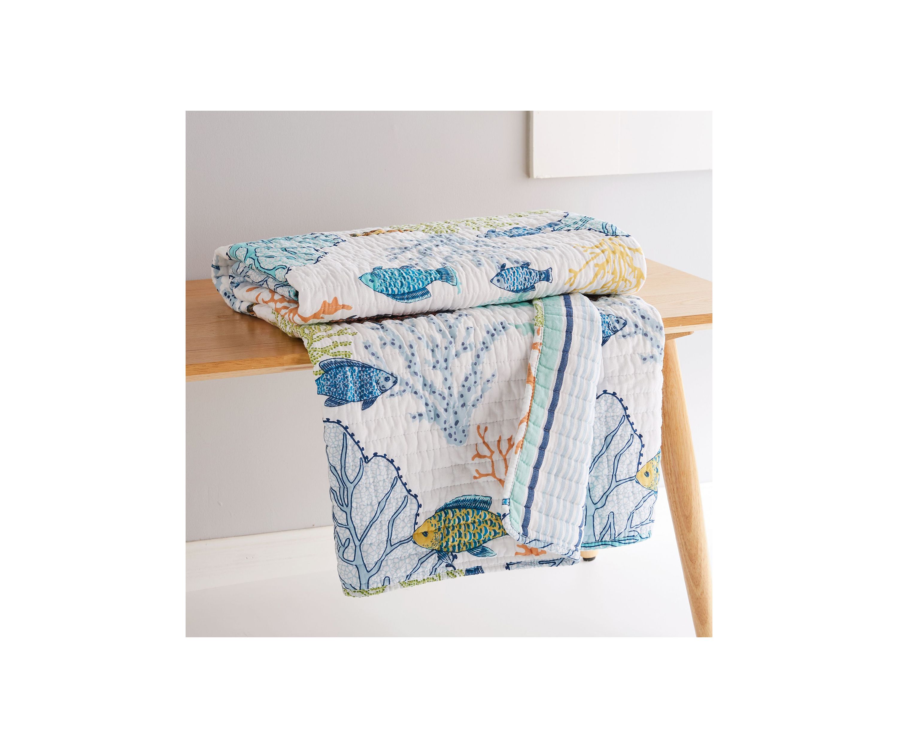 Levtex Home Deep Sea Multicolor Quilted Throw | Belk
