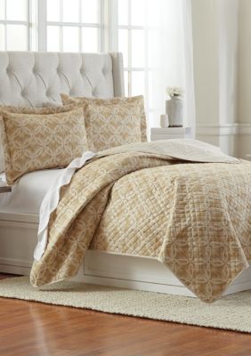 Modern. Southern. Home.™ 3-Piece Geometric Gold Pinsonic Quilt Set | belk