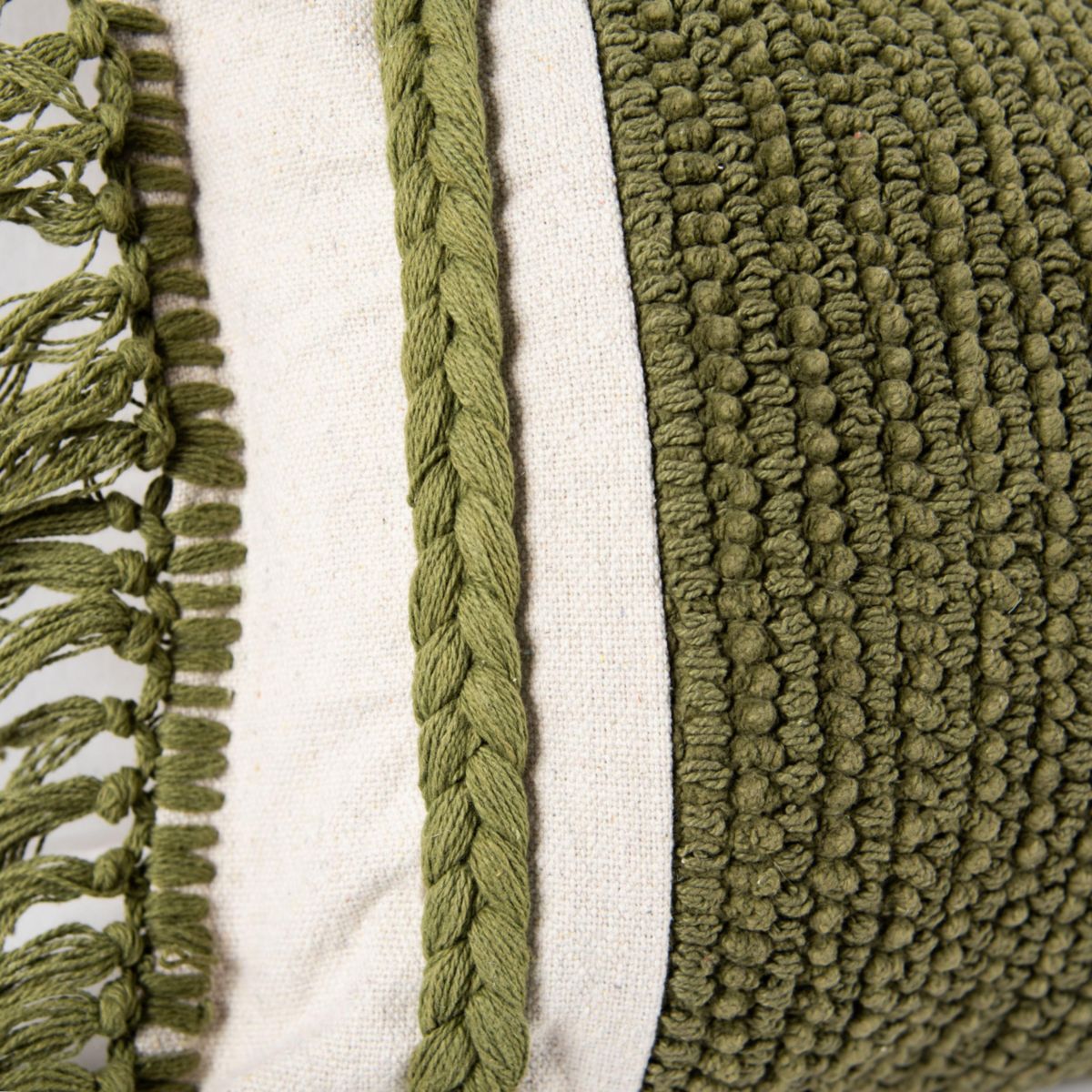 Rizzy Home Solid Texture Green/Natural 14" X 26" Poly Filled Pillow | Belk